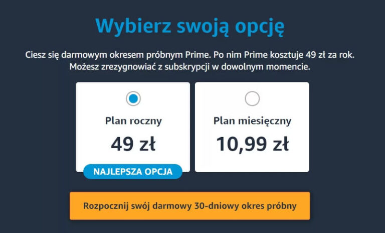 Amazon Prime Video za darmo testuj przez 30 dni - oFree.pl